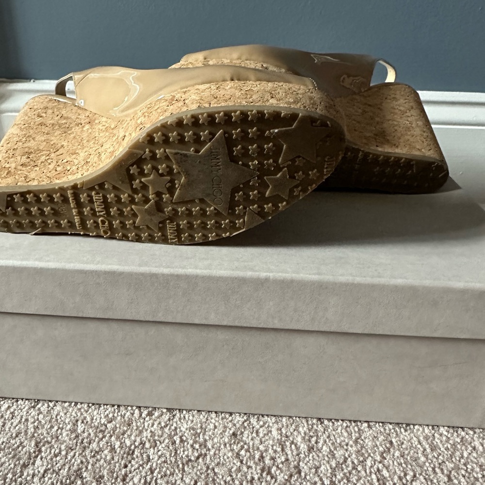 Jimmy Choo Prova In Nude Patent Leather - Gem